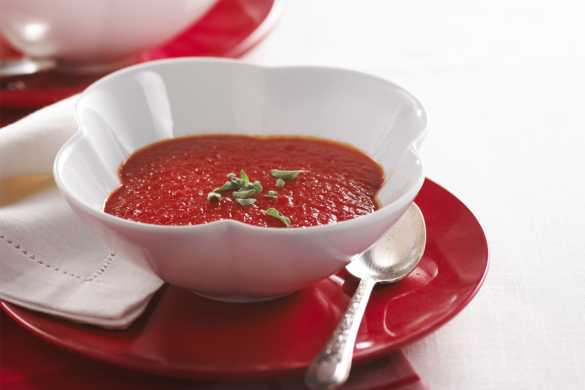 Potage aux poivrons rouges rôtis - Osez les saveurs
