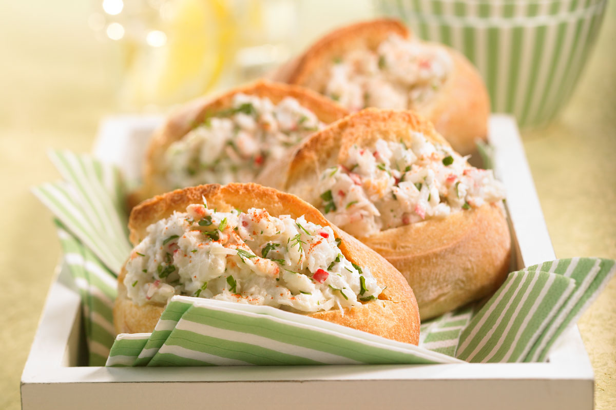 Petits pains à la salade de crabe - Osez les saveurs